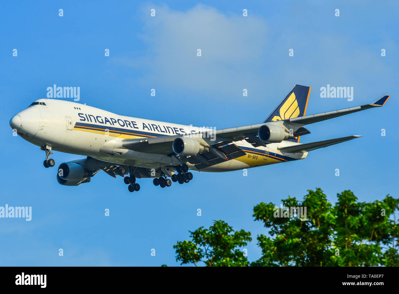 Singapore - Mar 27, 2019. 9V-SFO Singapore Airlines Cargo Boeing 747 ...
