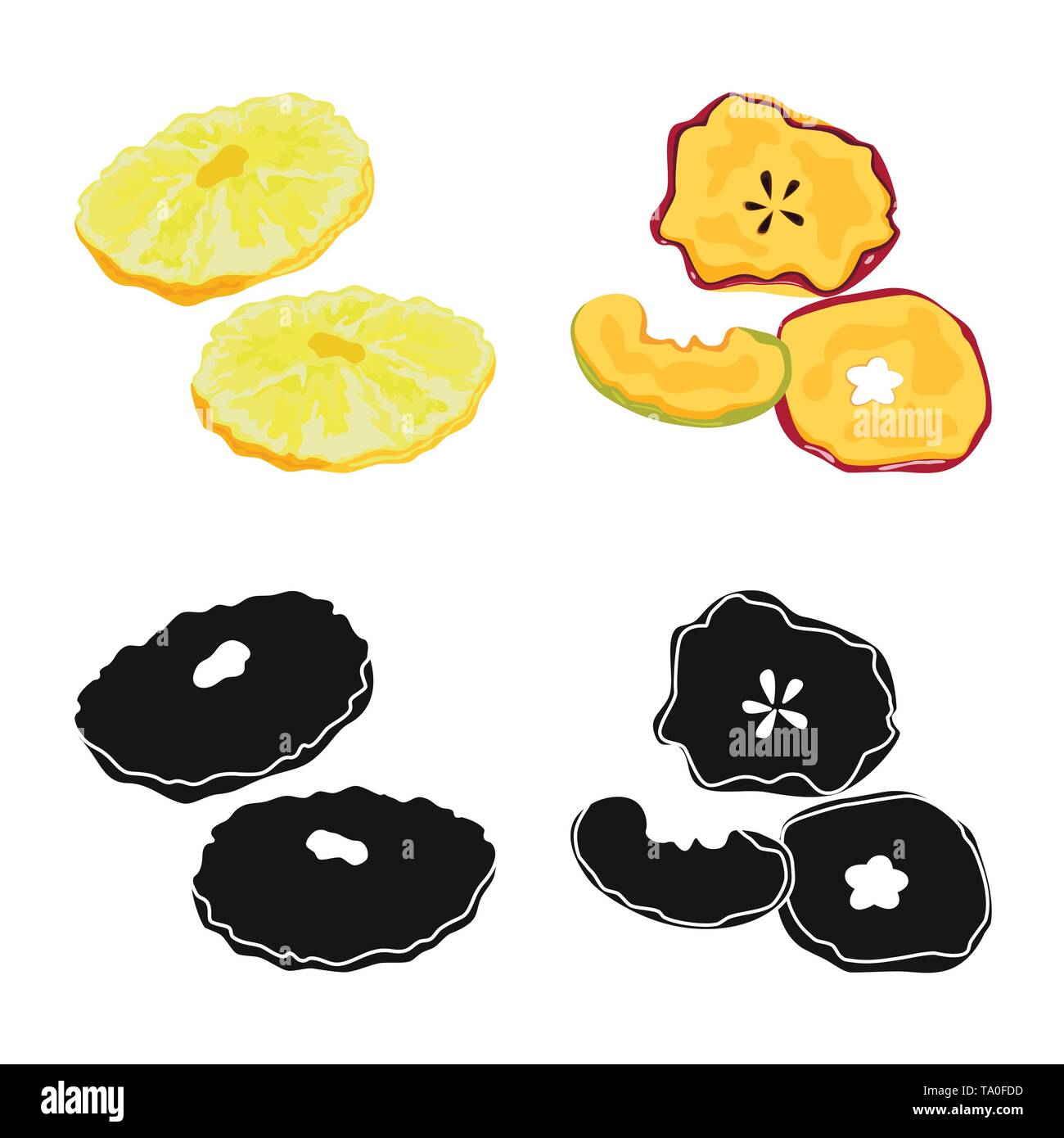 Vector illustration of food and raw logo. Set of food and nature vector ...