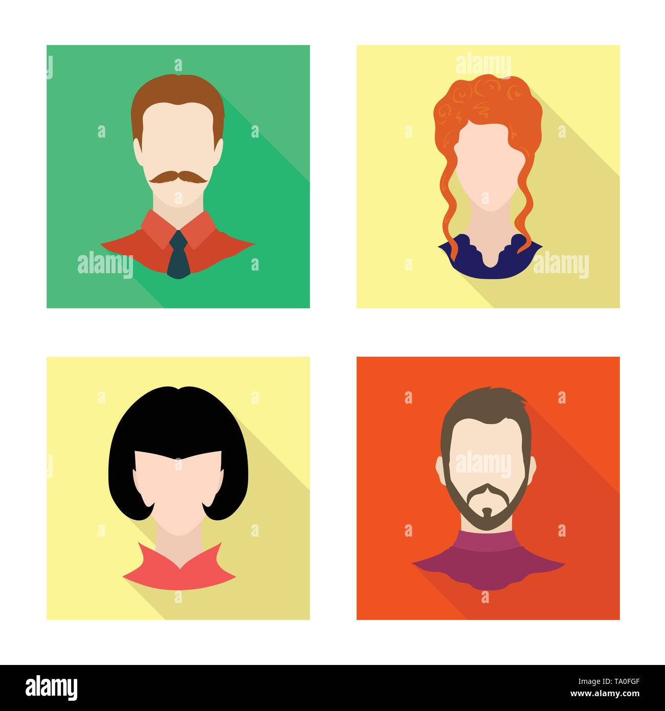 Vector illustration of avatar and dummy logo. Set of avatar and figure ...