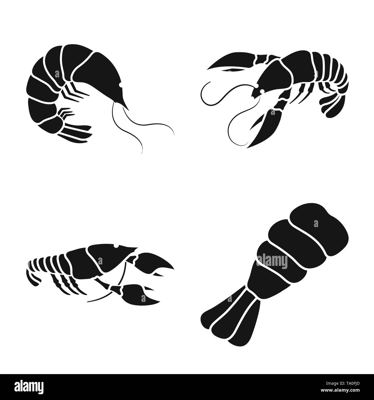 Lobster red underwater boiled Black and White Stock Photos & Images - Alamy