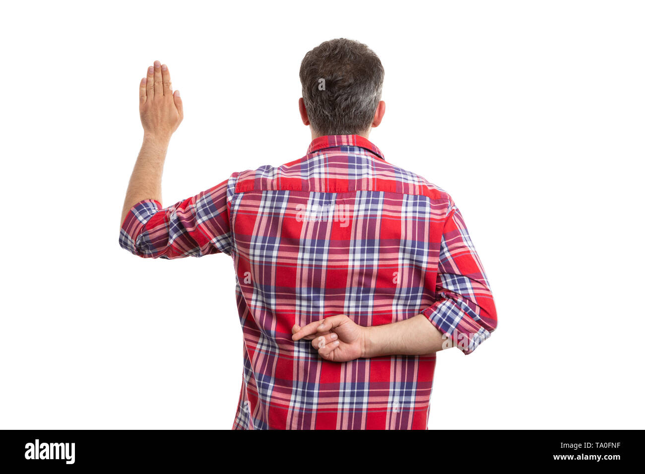 Crossed fingers behind back hi-res stock photography and images - Alamy