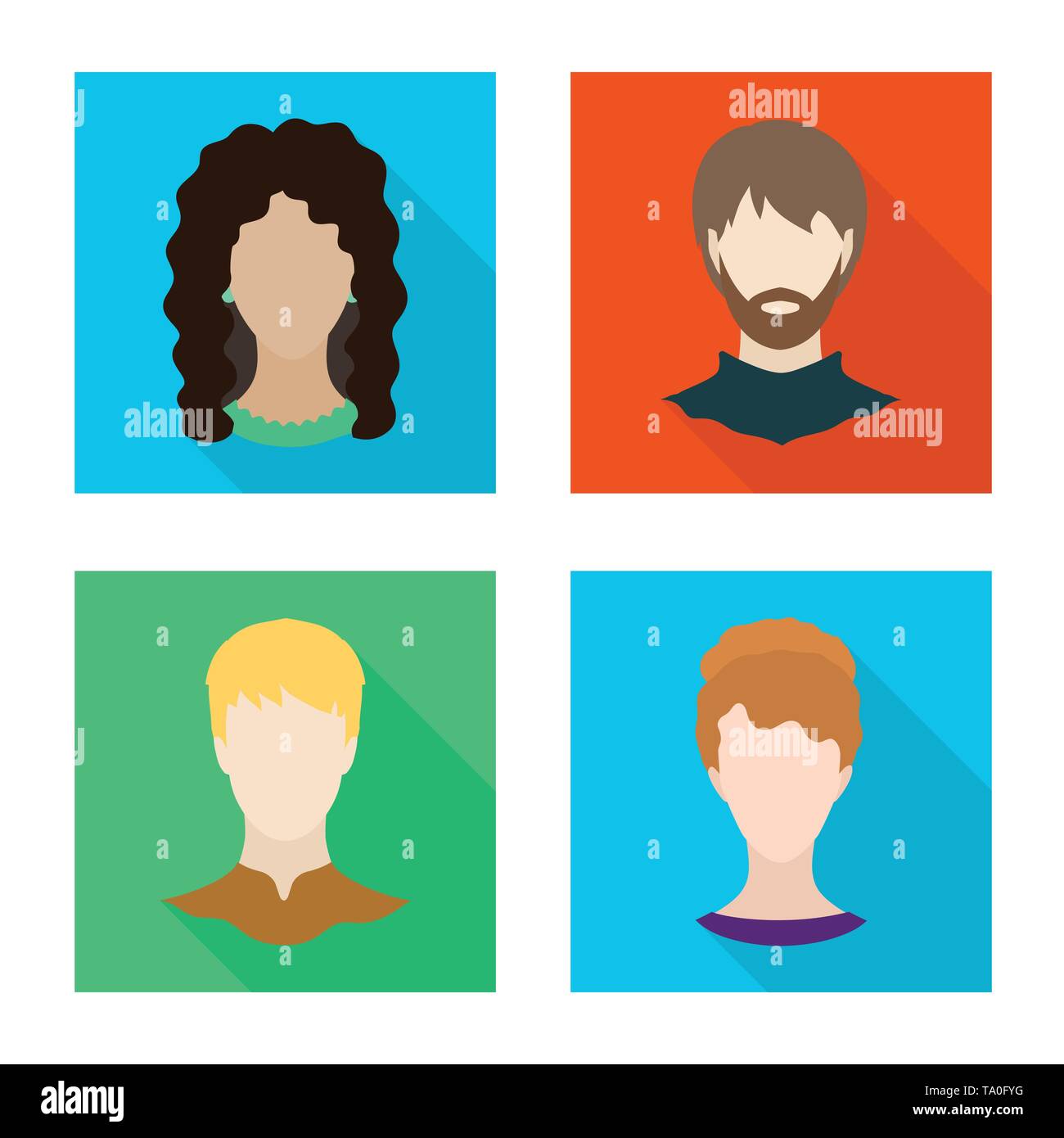 Vector illustration of avatar and dummy symbol. Set of avatar and ...