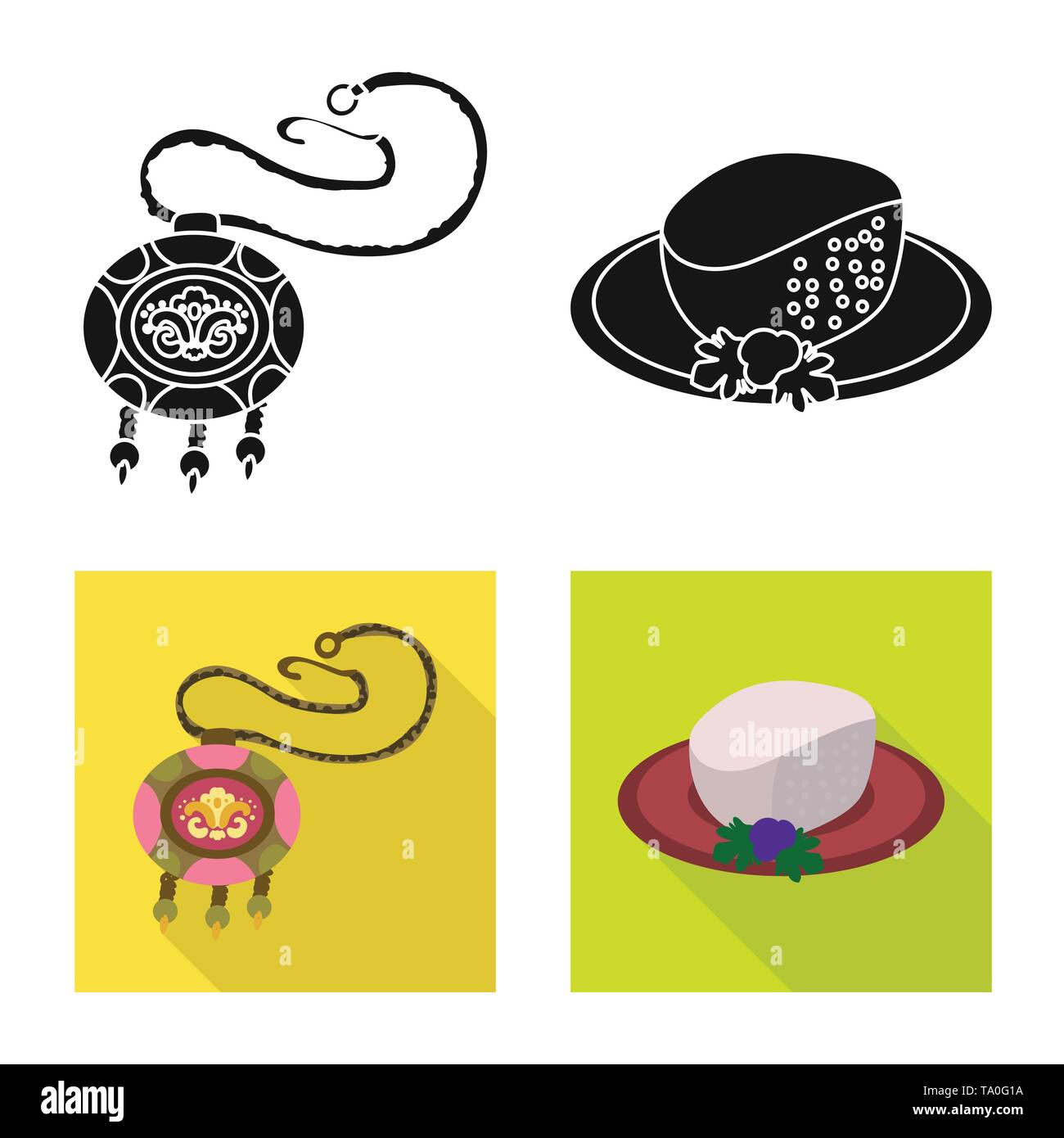 Vector illustration of culture and sightseeing sign. Collection of ...