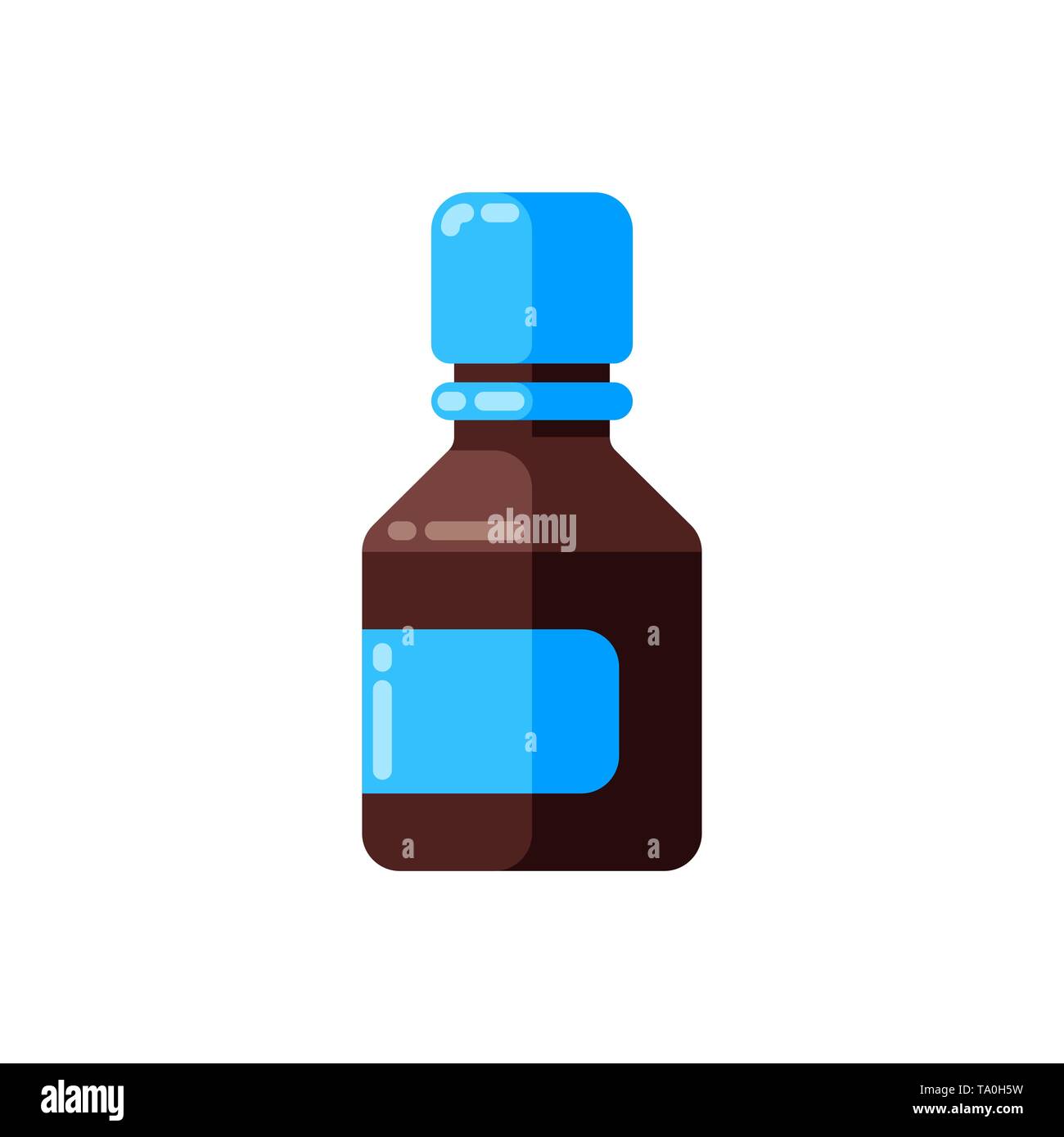 Medicine bottle icon in flat style. Medical illustration isolated on ...