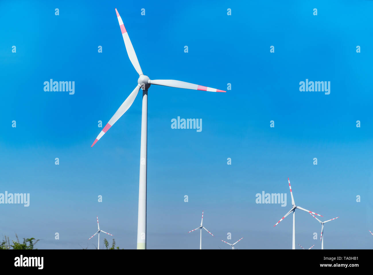 Wind turbine .Sustainable development, renewable energy.Windmills for ...