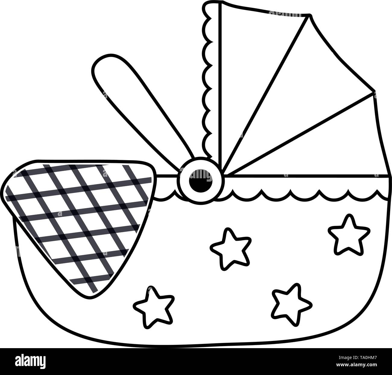 cradle icon cartoon isolated with stars vector illustration graphic ...