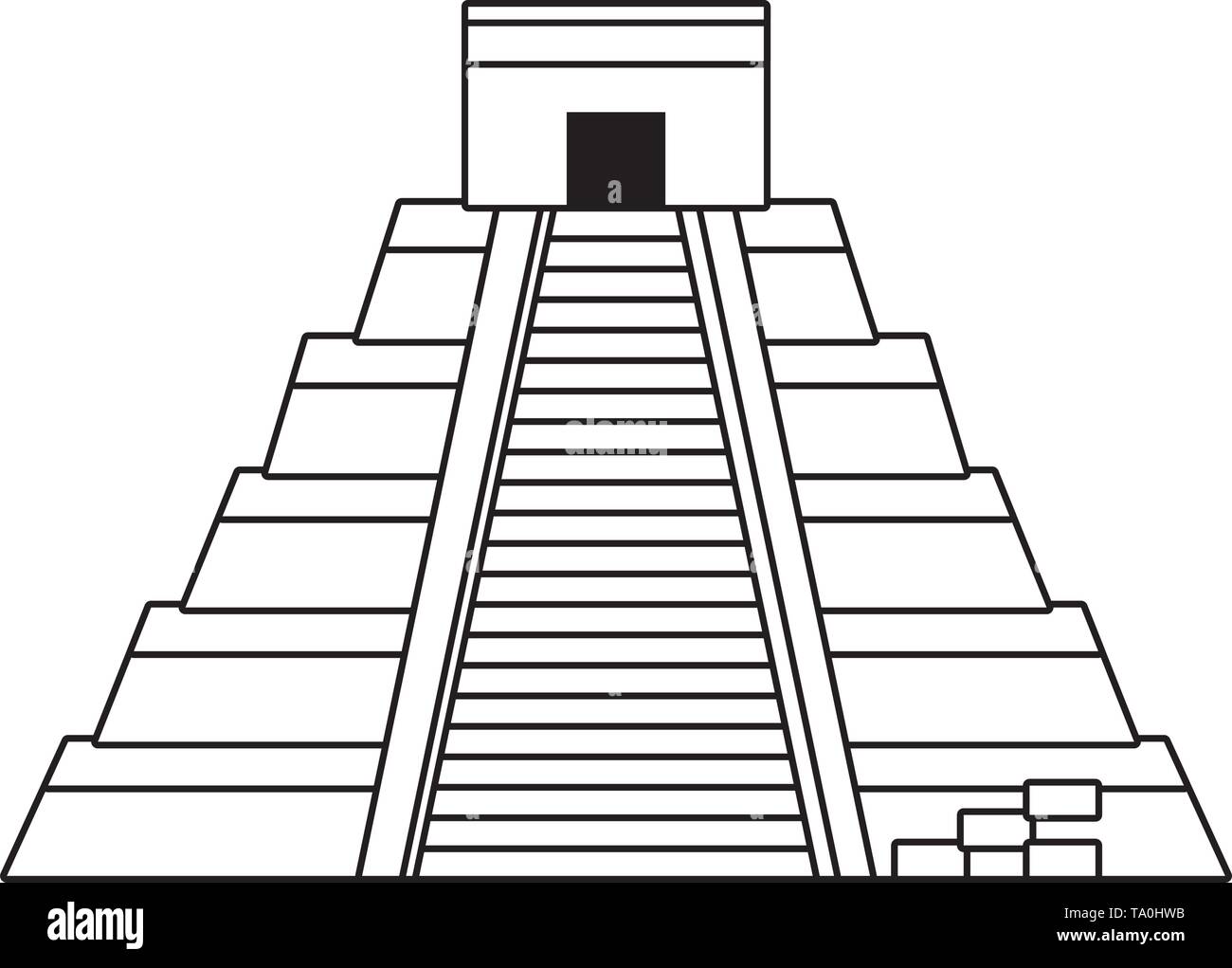 Kukulkan pyramid landmark design, Travel trip vacation tourism journey ...