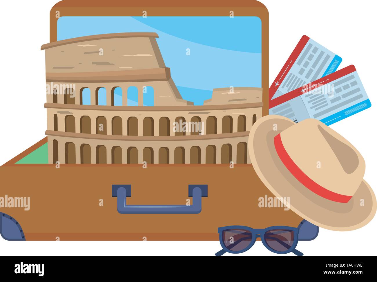 Rome coliseum landmark design, Travel trip vacation tourism journey and ...