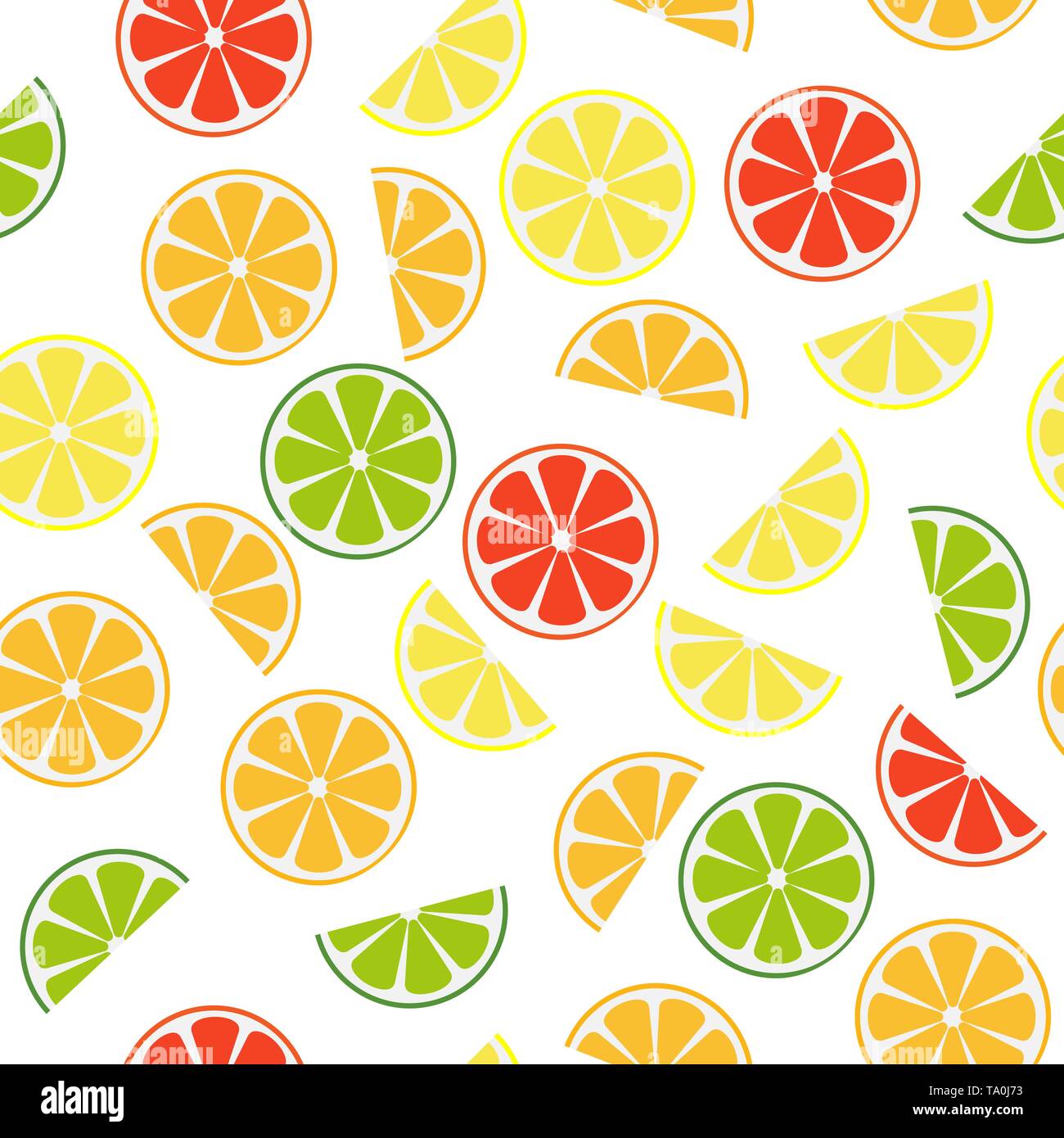Seamless pattern with citrus fruit slices. Design for backgrounds ...
