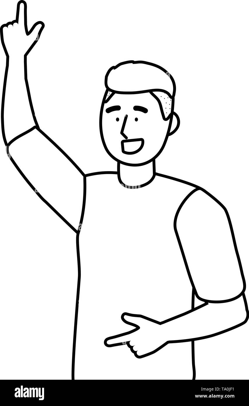 Avatar of a man design, male person human and attractive theme Vector ...
