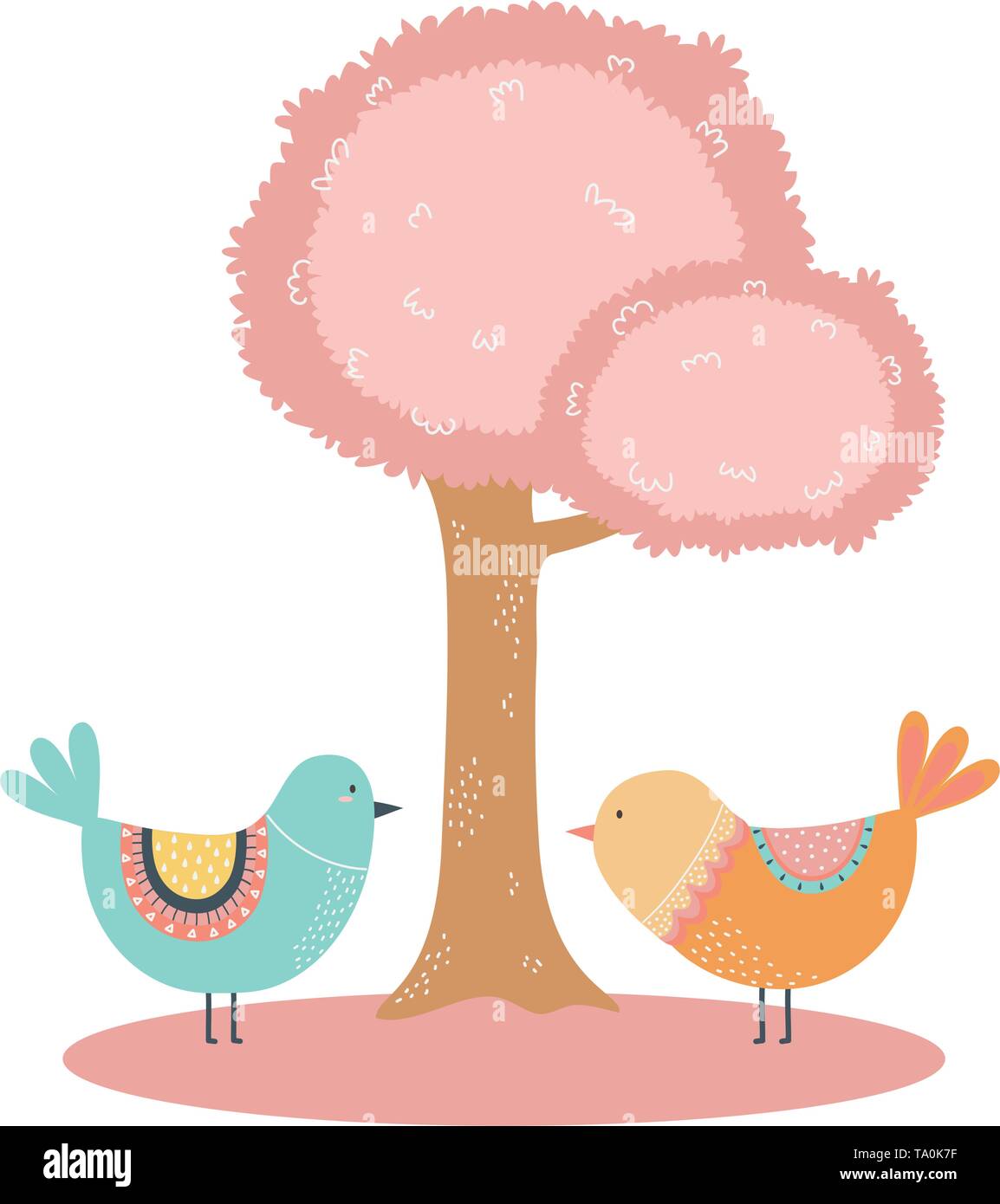 Bird cartoon design, Animal cute zoo life nature and fauna theme Vector ...