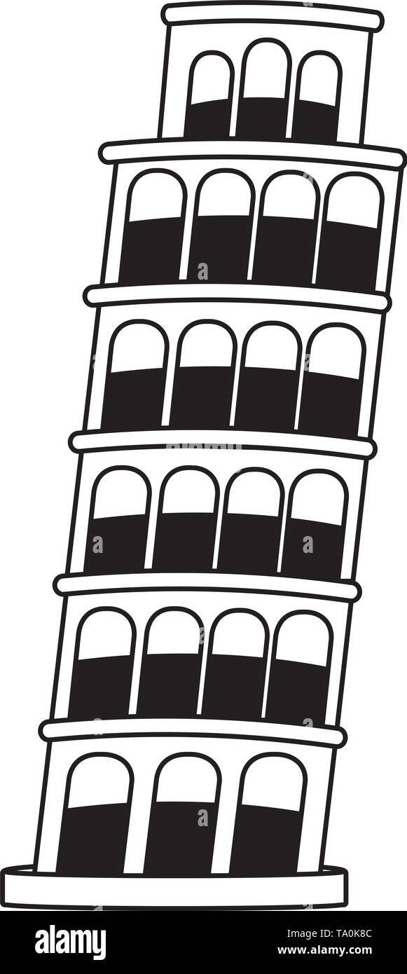 Pisa tower landmark design, Travel trip vacation tourism journey and ...