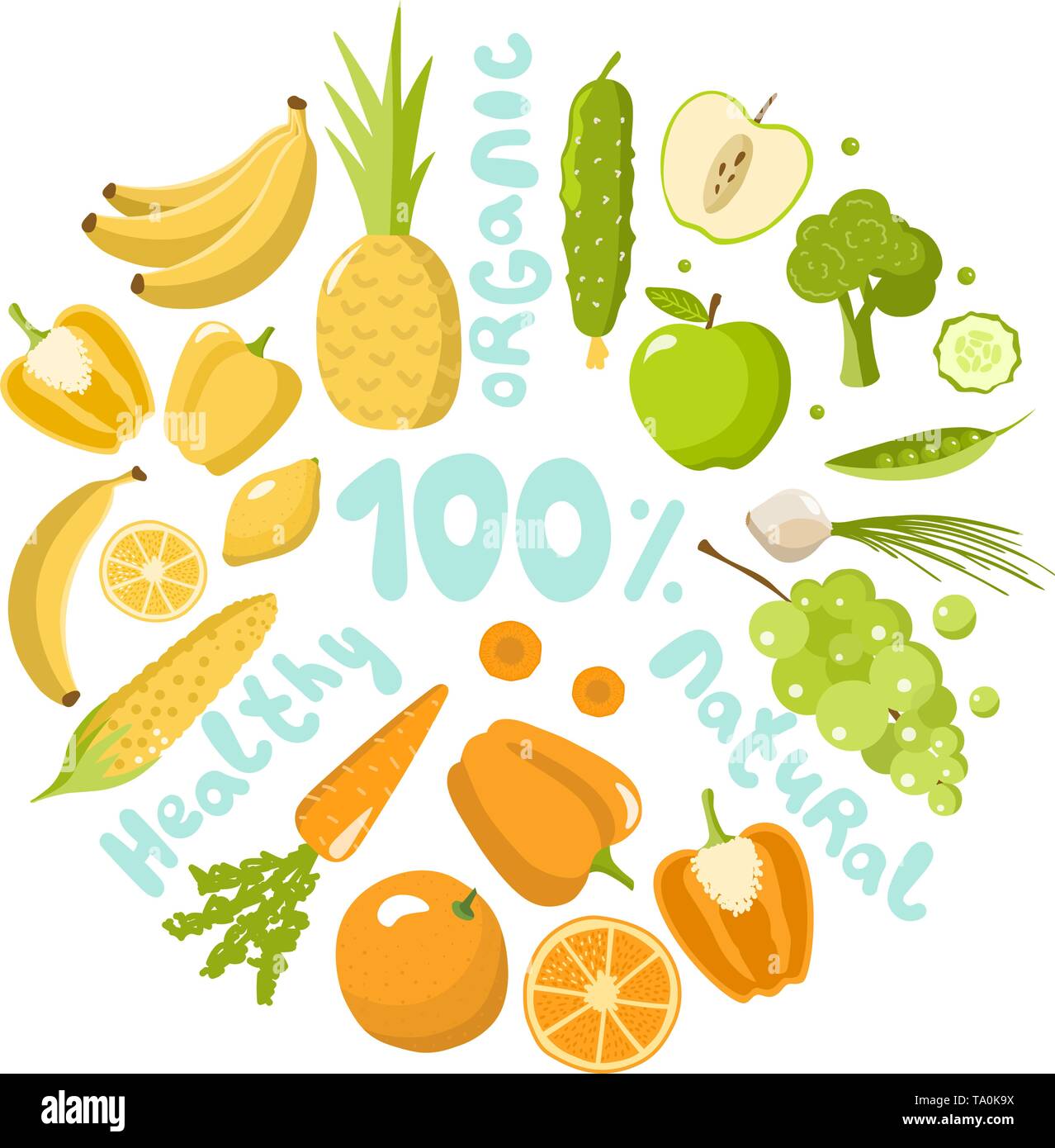 Healthy Food Set on white Background Stock Vector Image & Art - Alamy