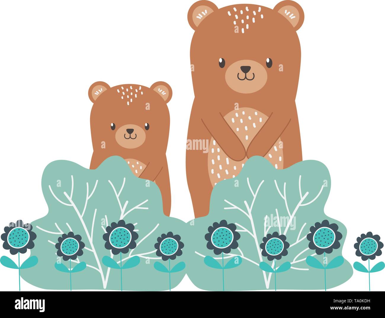 Bear cartoon design, Animal cute zoo life nature and fauna theme Vector ...