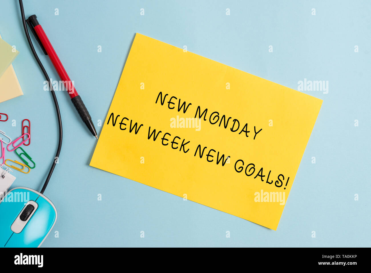 Handwriting text writing New Monday New Week New Goals. Conceptual ...