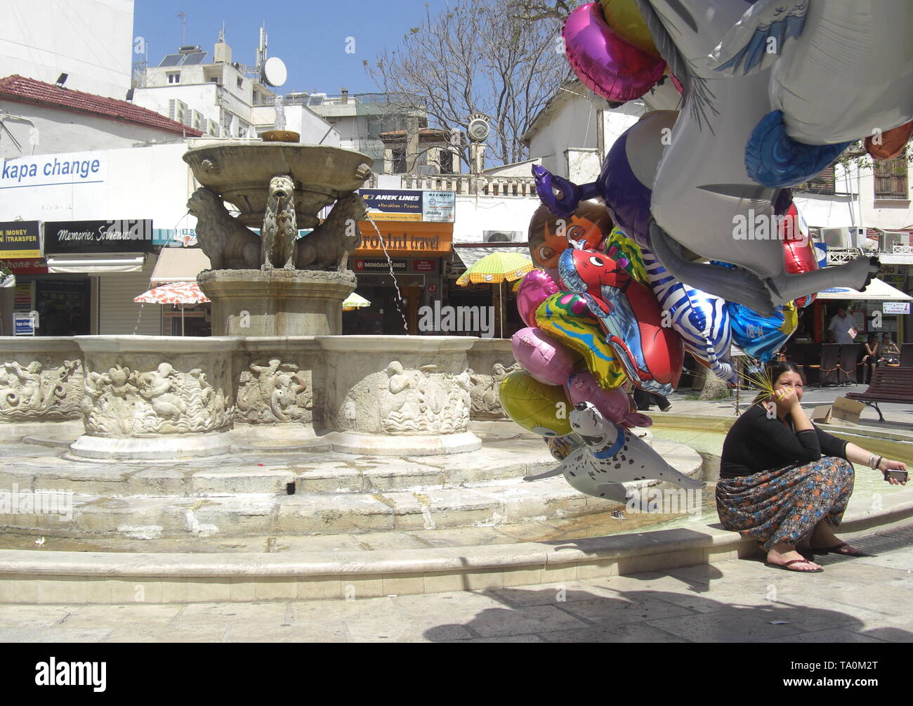 Everyday life at the island Crete in Greece in the summer Stock Photo ...