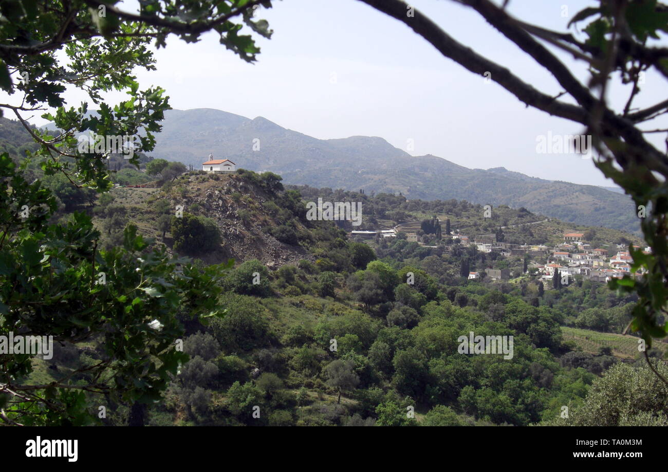 Everyday life at the island Crete in Greece in the summer Stock Photo ...