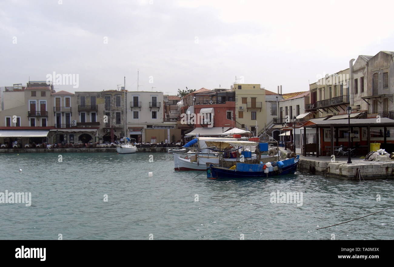 Everyday life at the island Crete in Greece in the summer Stock Photo ...
