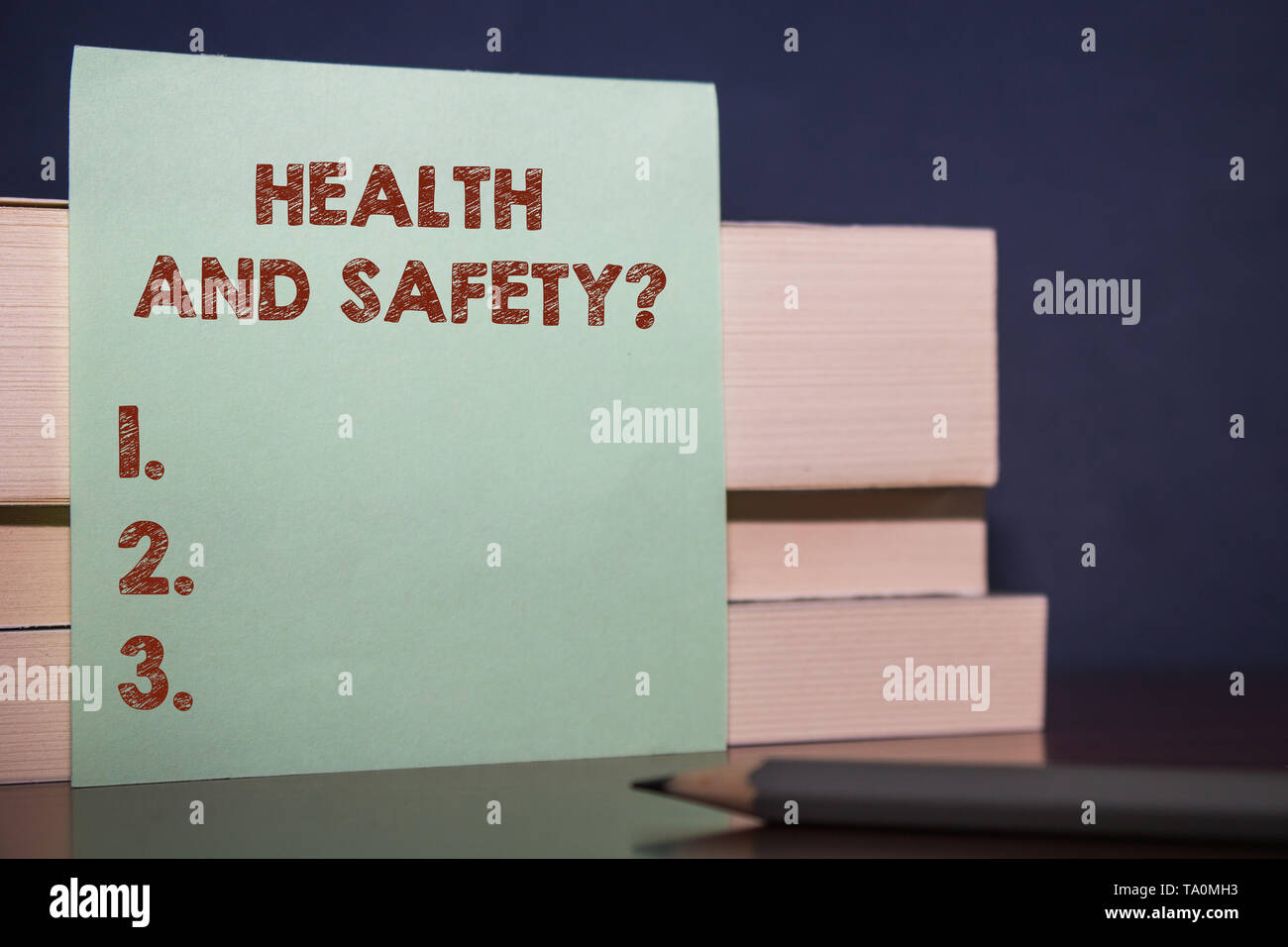 Handwriting text Health And Safety Question. Conceptual photo ...