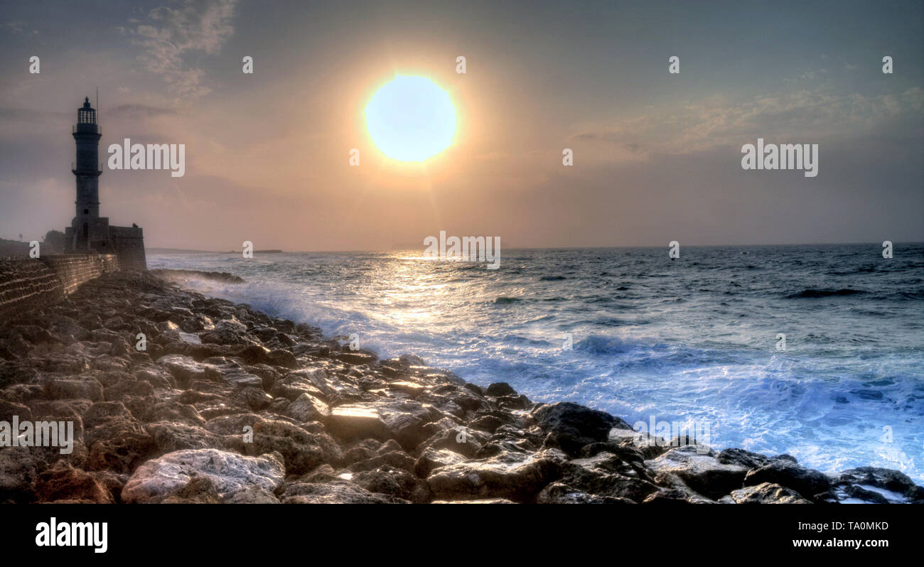 A scene from the island Crete in Greece in summertime Stock Photo - Alamy