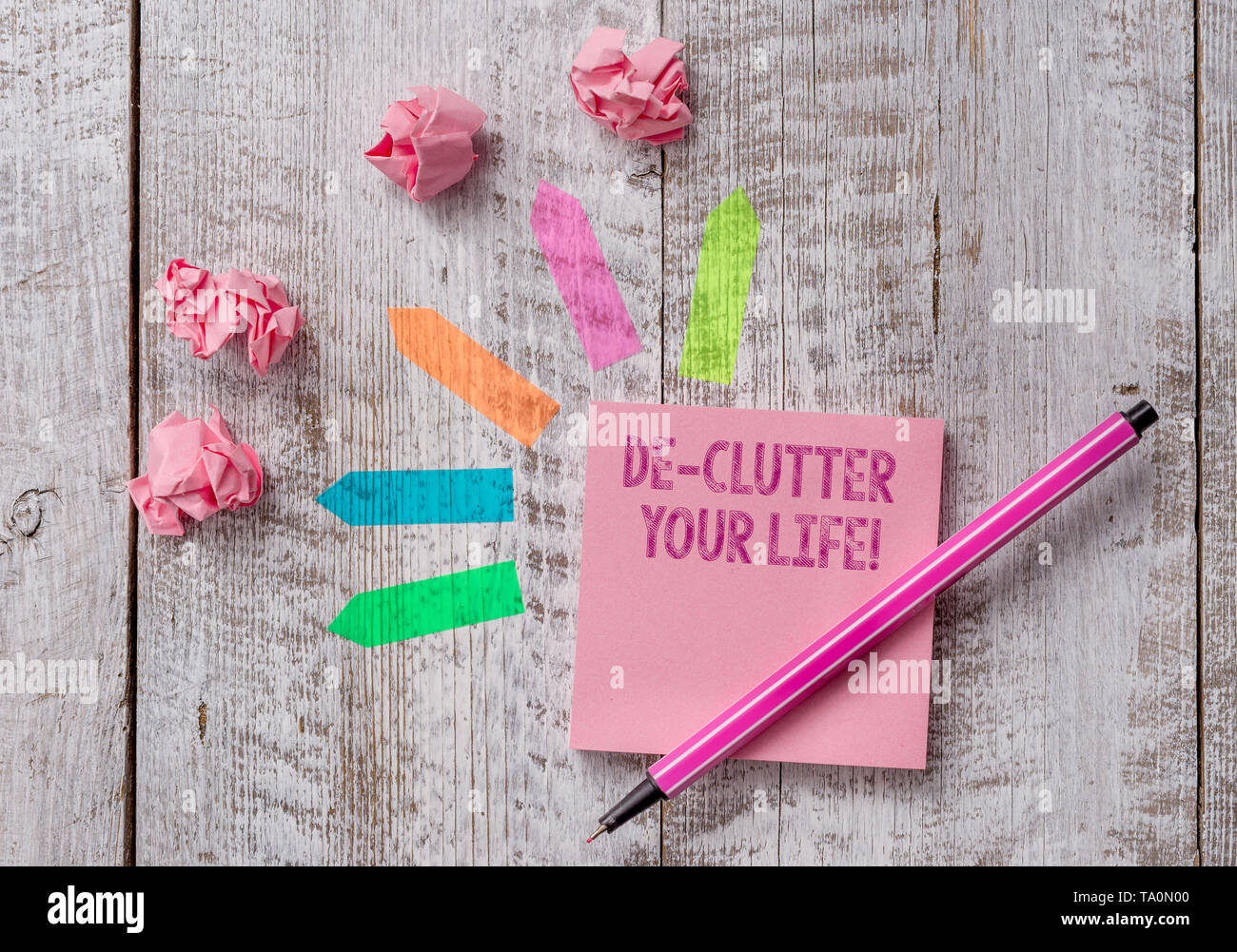 Conceptual hand writing showing De Clutter Your Life. Concept meaning ...