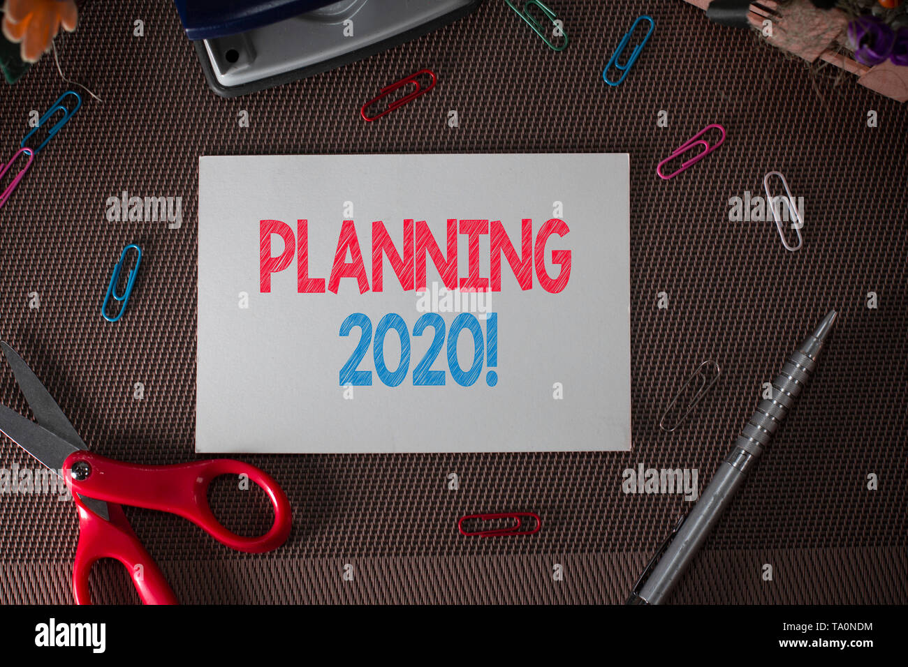 Conceptual hand writing showing Planning 2020. Concept meaning process ...