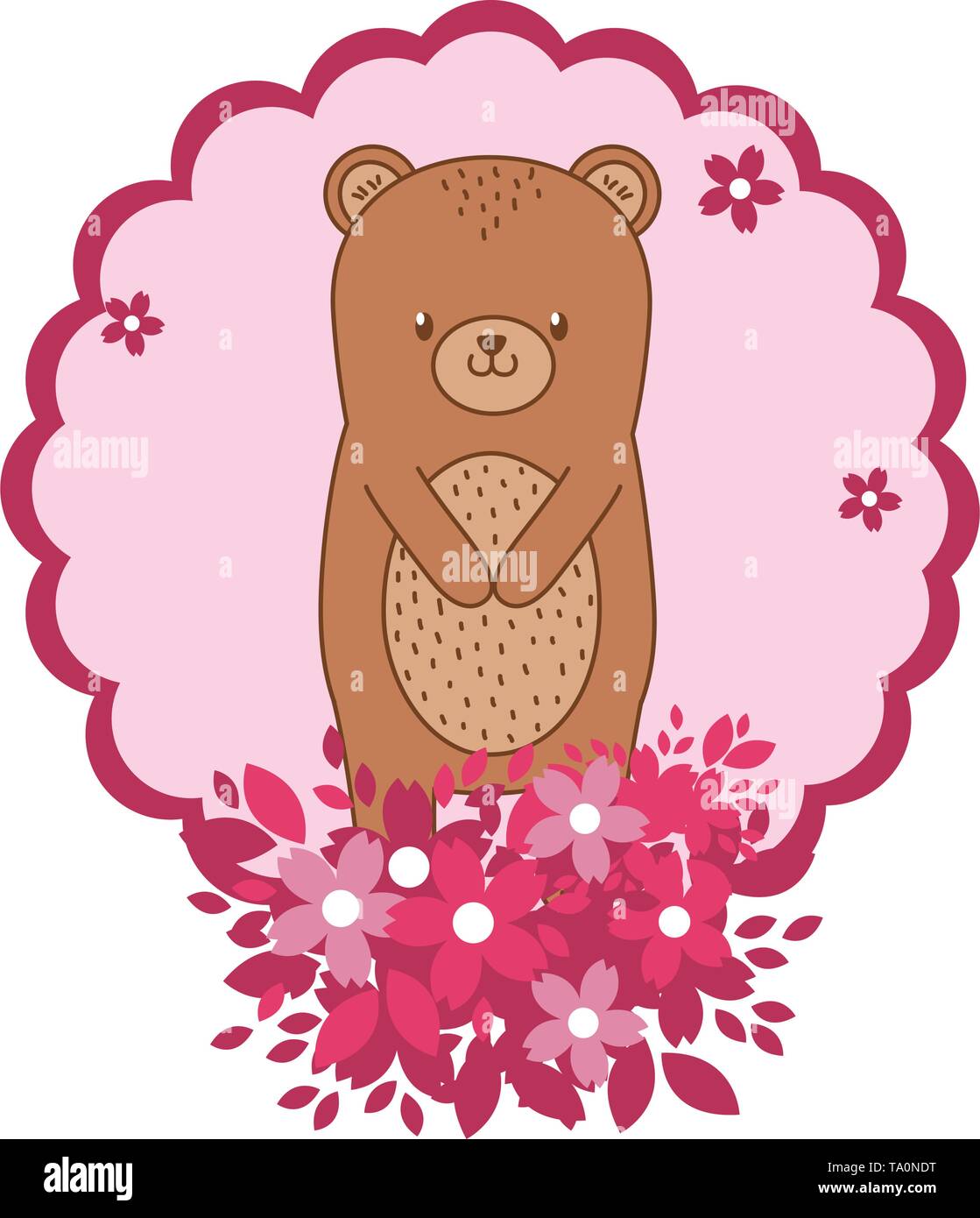Bear cartoon design, Animal cute zoo life nature and fauna theme Vector ...