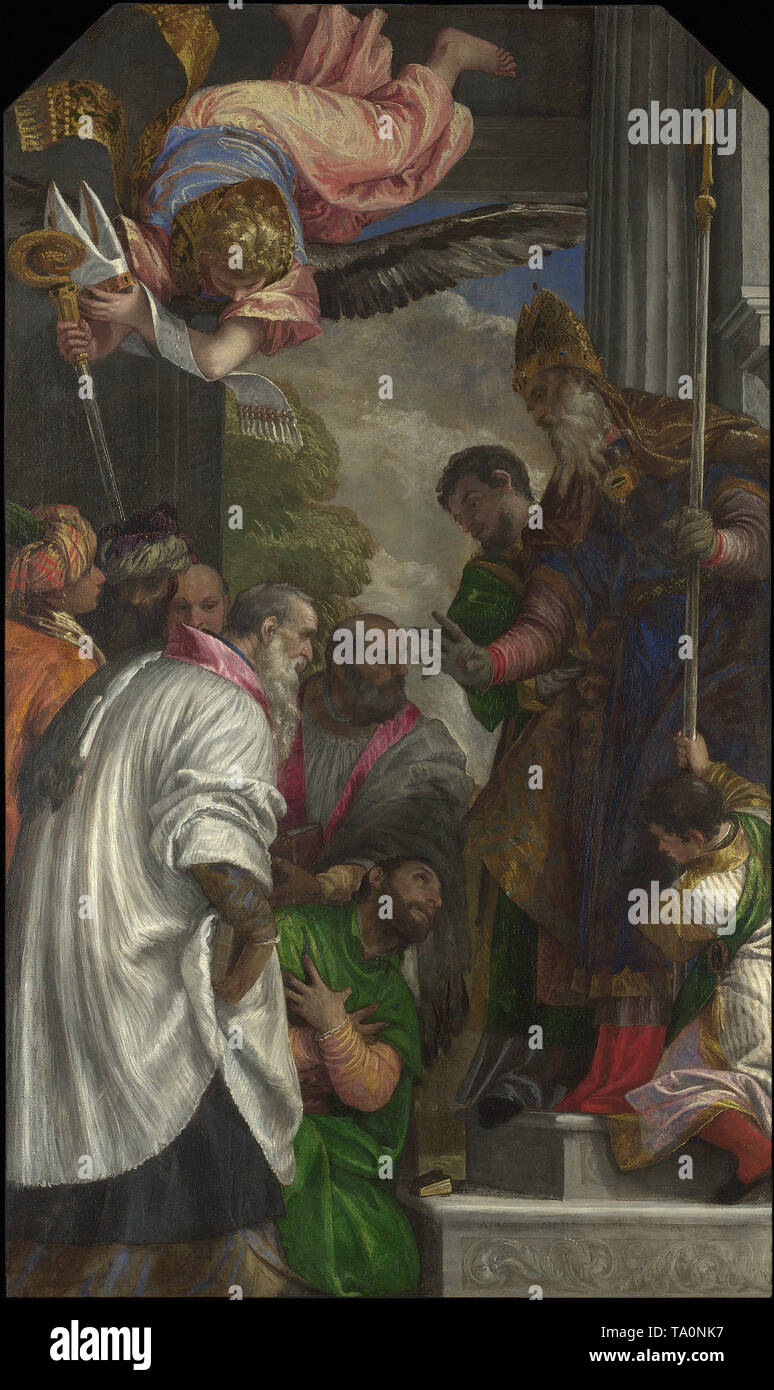 Paolo Veronese - consecration saint nicholas Stock Photo - Alamy