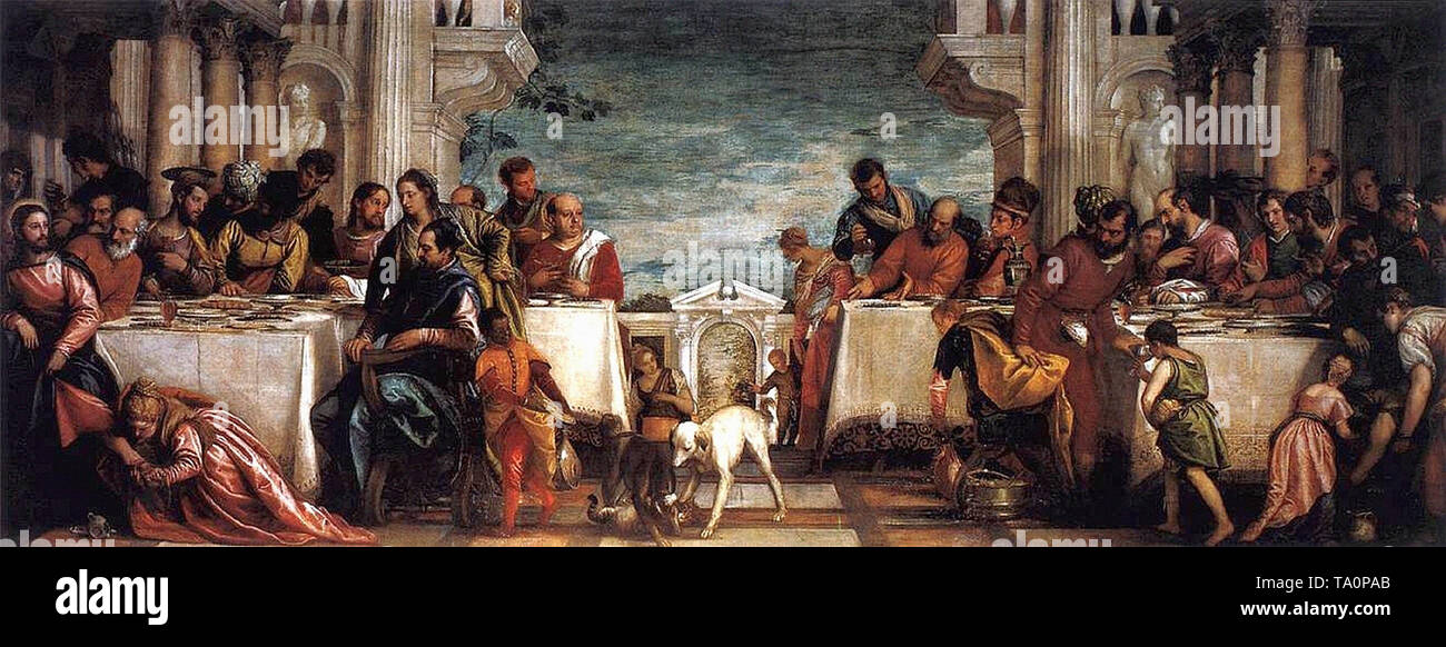 Paolo Veronese - feast house simon 1570 Stock Photo - Alamy