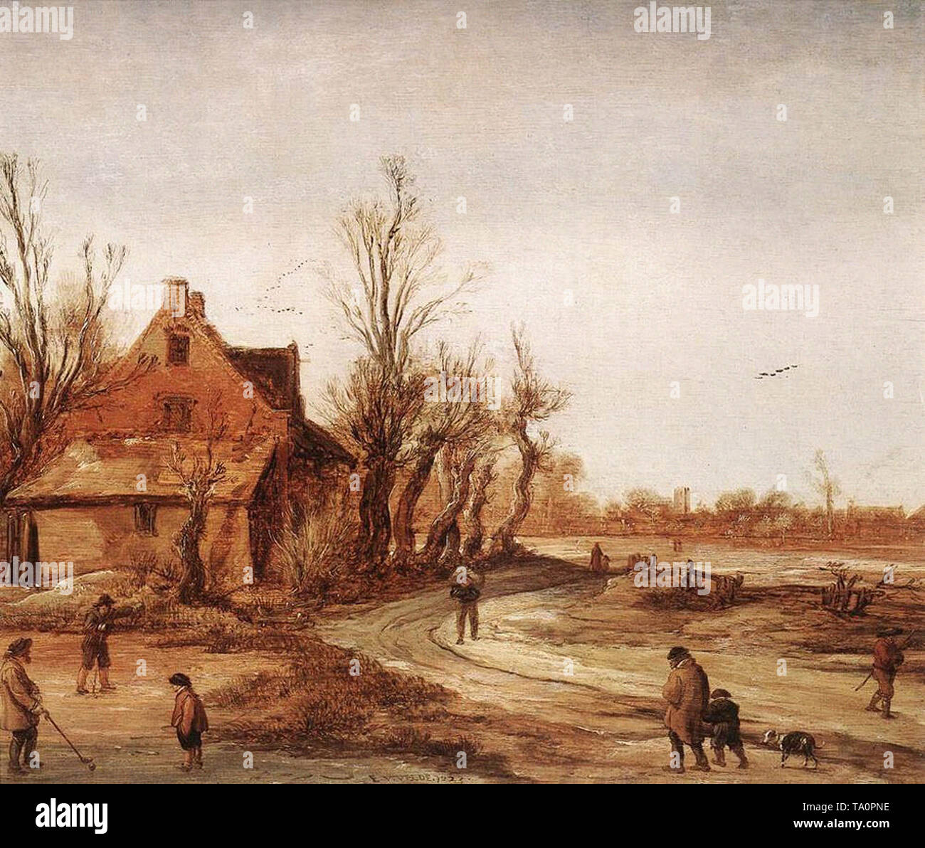 Esaias van de Velde - winter landscape 1623 Stock Photo - Alamy