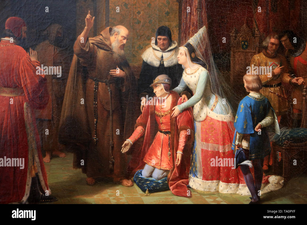 Louis XI au pied de Saint-François de Paule. Nicolas Gosse. Huile sur ...