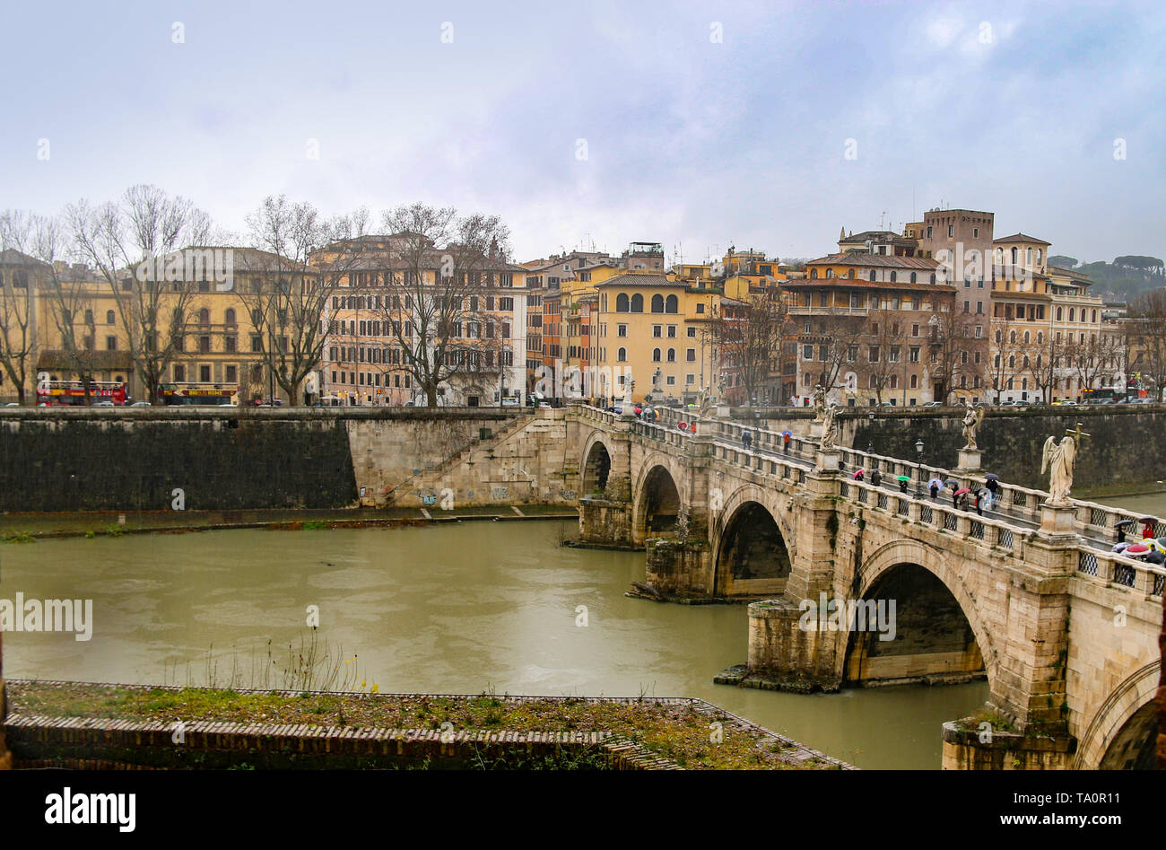 Pont Sant'Angelo, Rome, Italy Stock Photo - Alamy