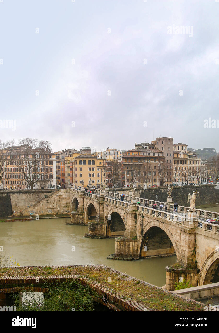 Pont Sant'Angelo, Rome, Italy Stock Photo - Alamy