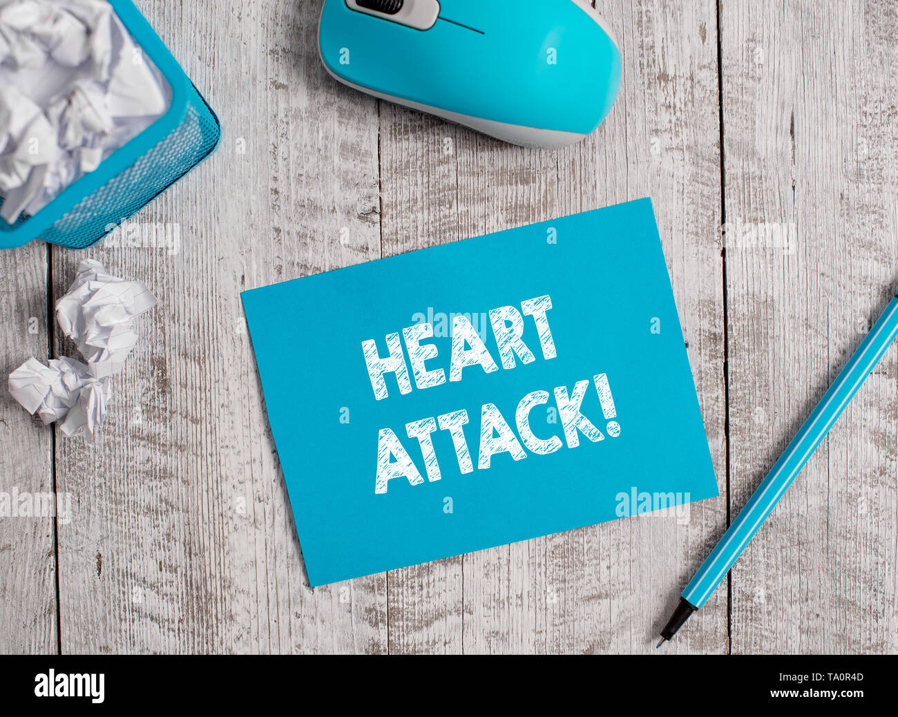 Handwriting text Heart Attack. Conceptual photo sudden occurrence of ...