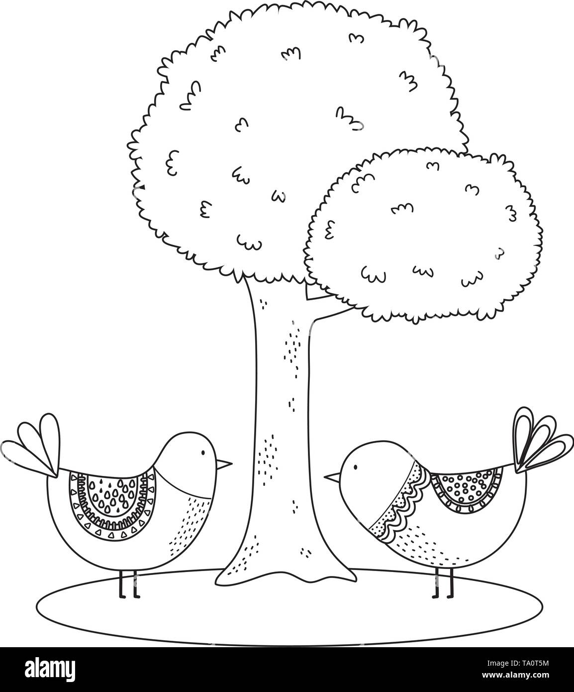 Bird cartoon design, Animal cute zoo life nature and fauna theme Vector ...