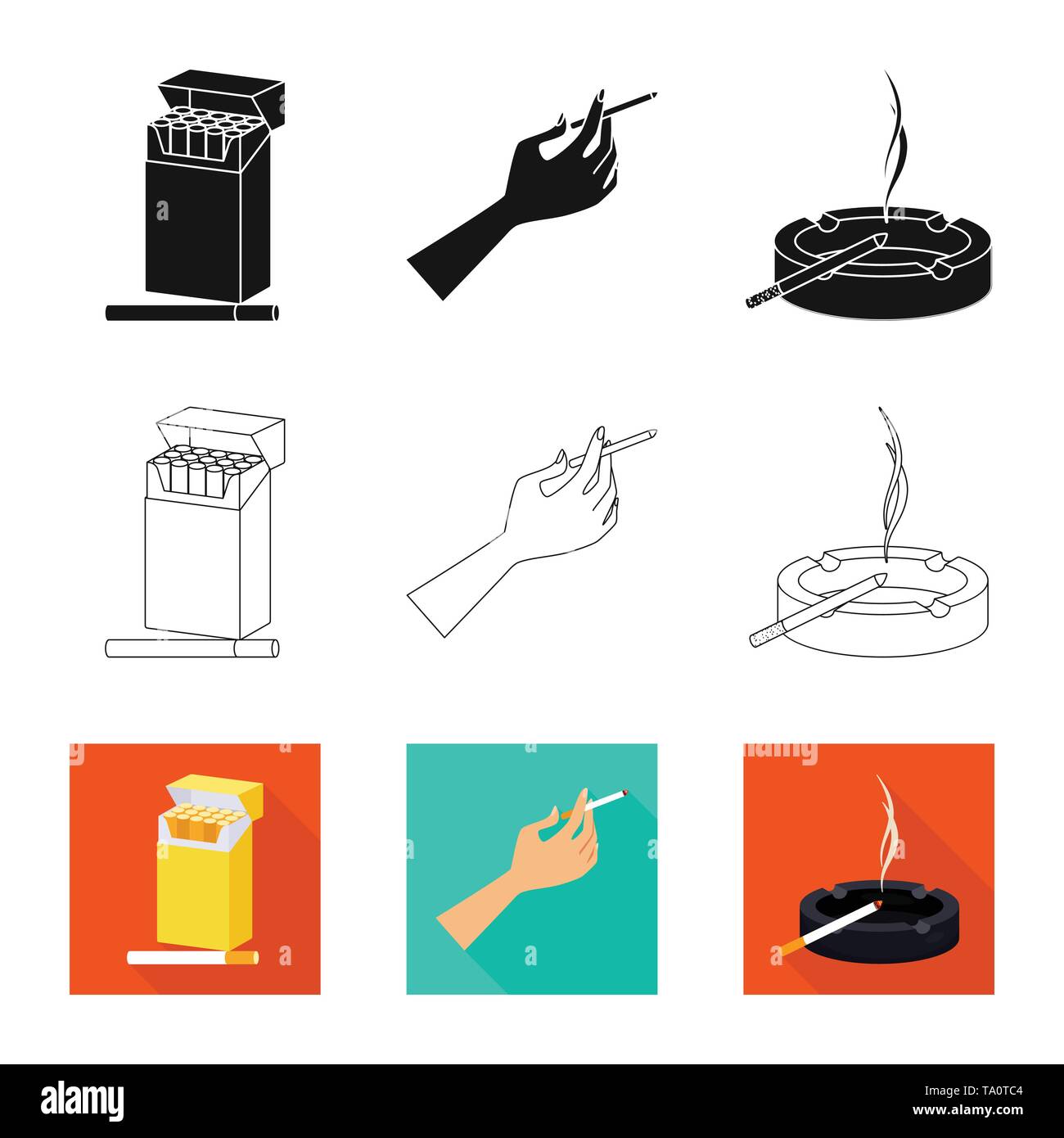 Vector design of refuse and stop symbol. Set of refuse and habit stock ...