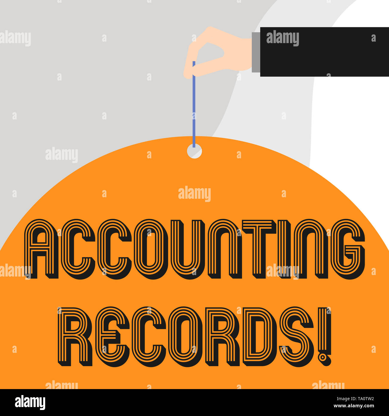 Text sign showing Accounting Records. Business photo showcasing Manual ...
