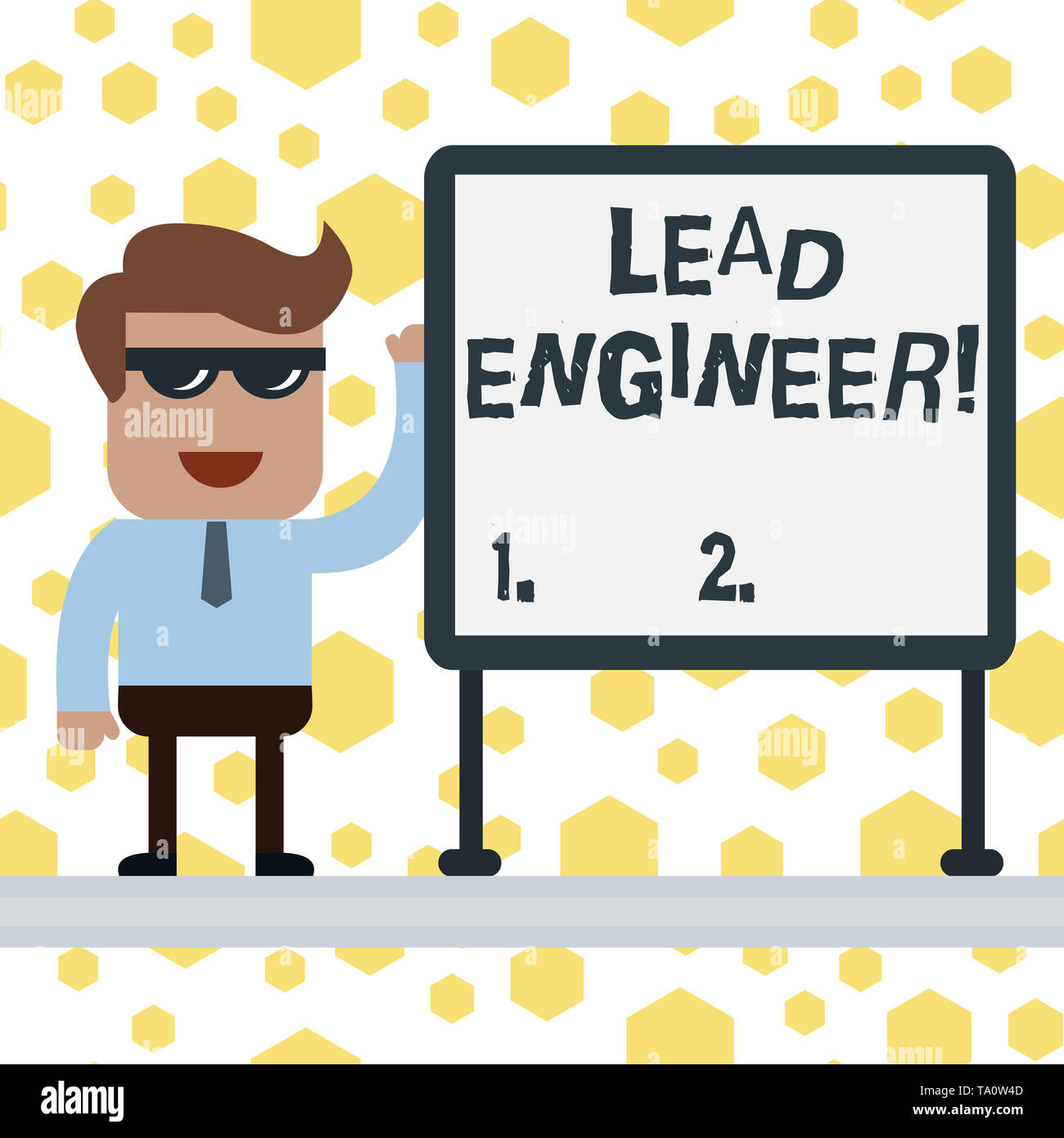 Handwriting text writing Lead Engineer. Conceptual photo control his ...