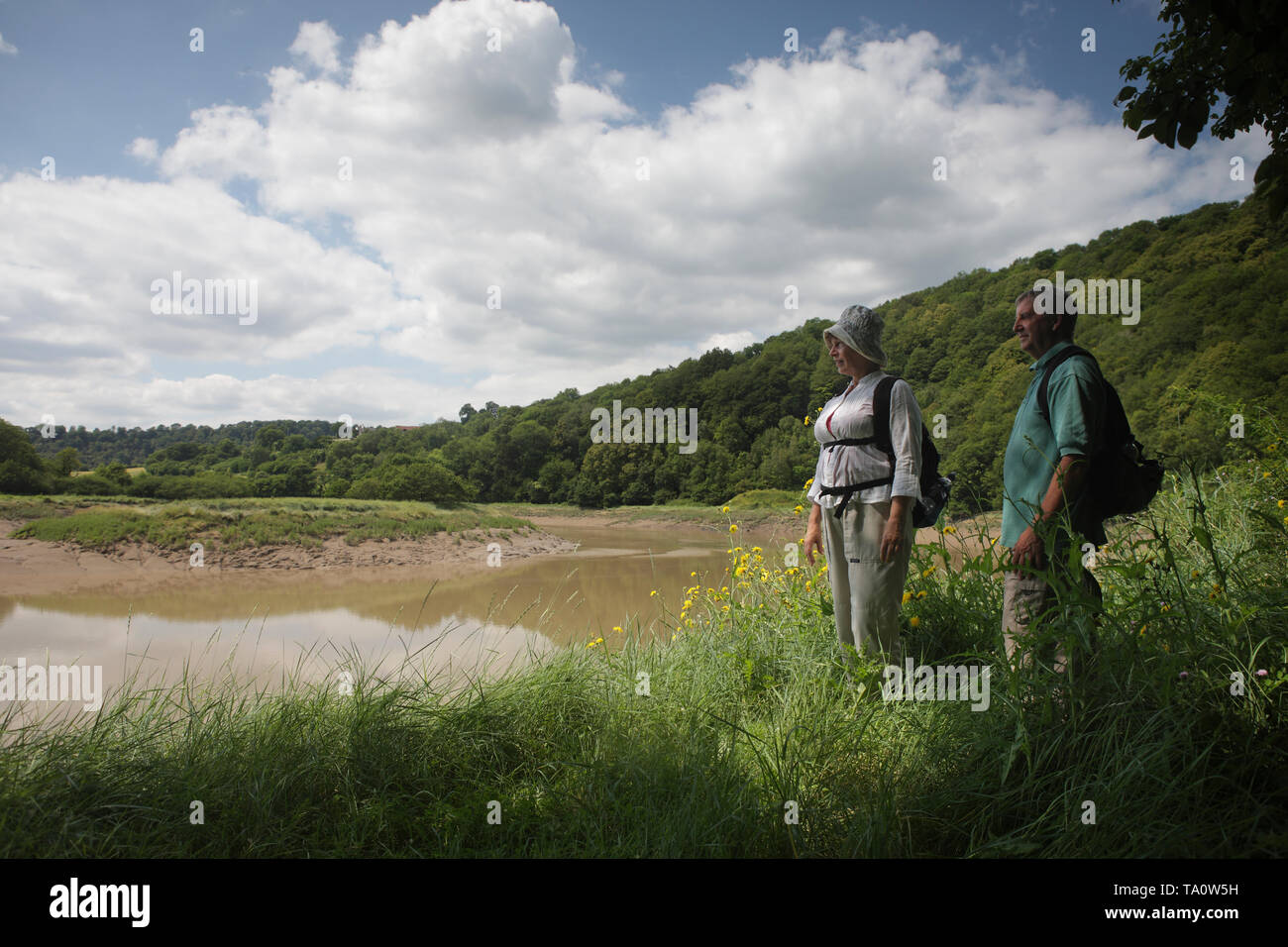 Walking in the Wye Valley, Gloucestershire Stock Photo - Alamy