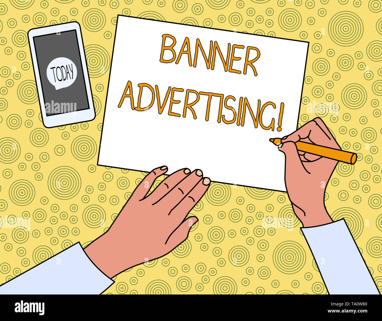 Handwriting text Banner Advertising. Conceptual photo advertisement ...