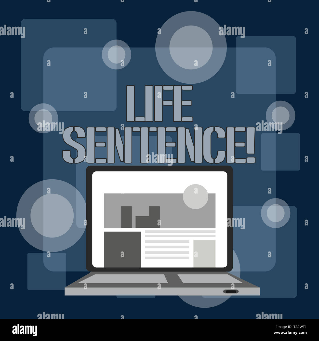 Writing note showing Life Sentence. Business concept for the punishment ...