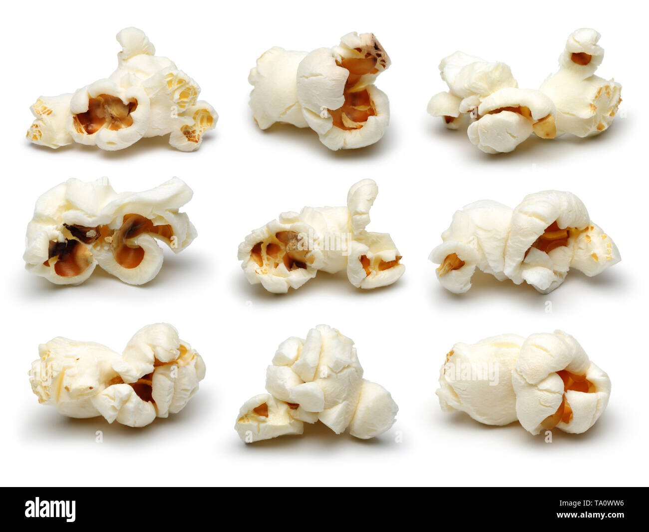 Fresh popcorn isolated on white background Stock Photo - Alamy