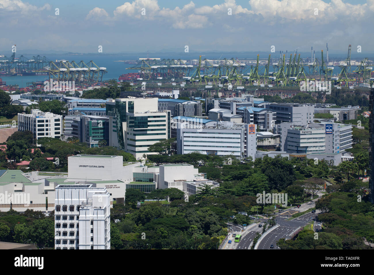 National University of Singapore campus or known as NUS and Pasir ...