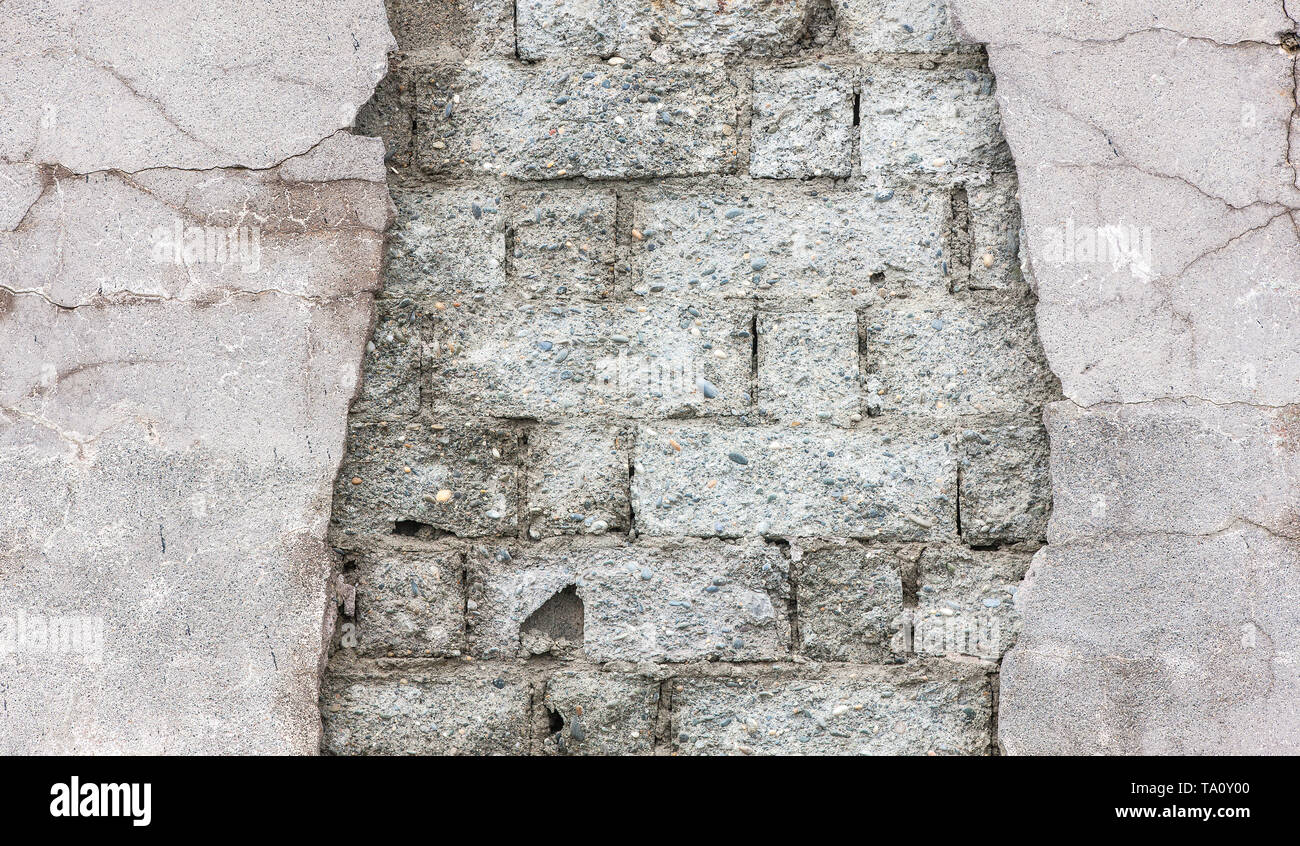 Old surface of concrete and bricks Stock Photo - Alamy