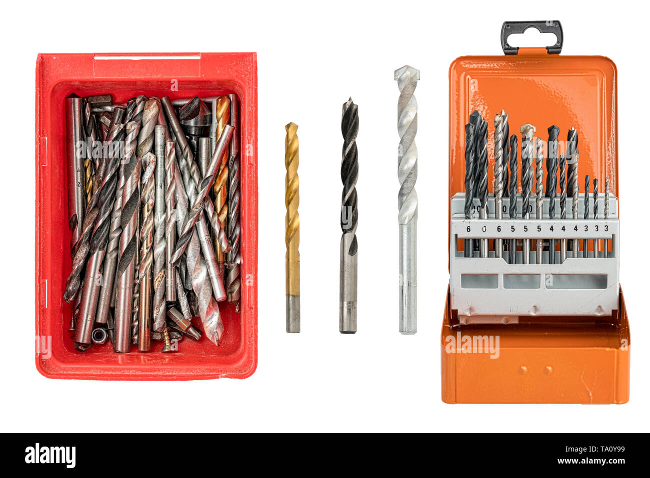 collection of drills, isolated on white Stock Photo - Alamy
