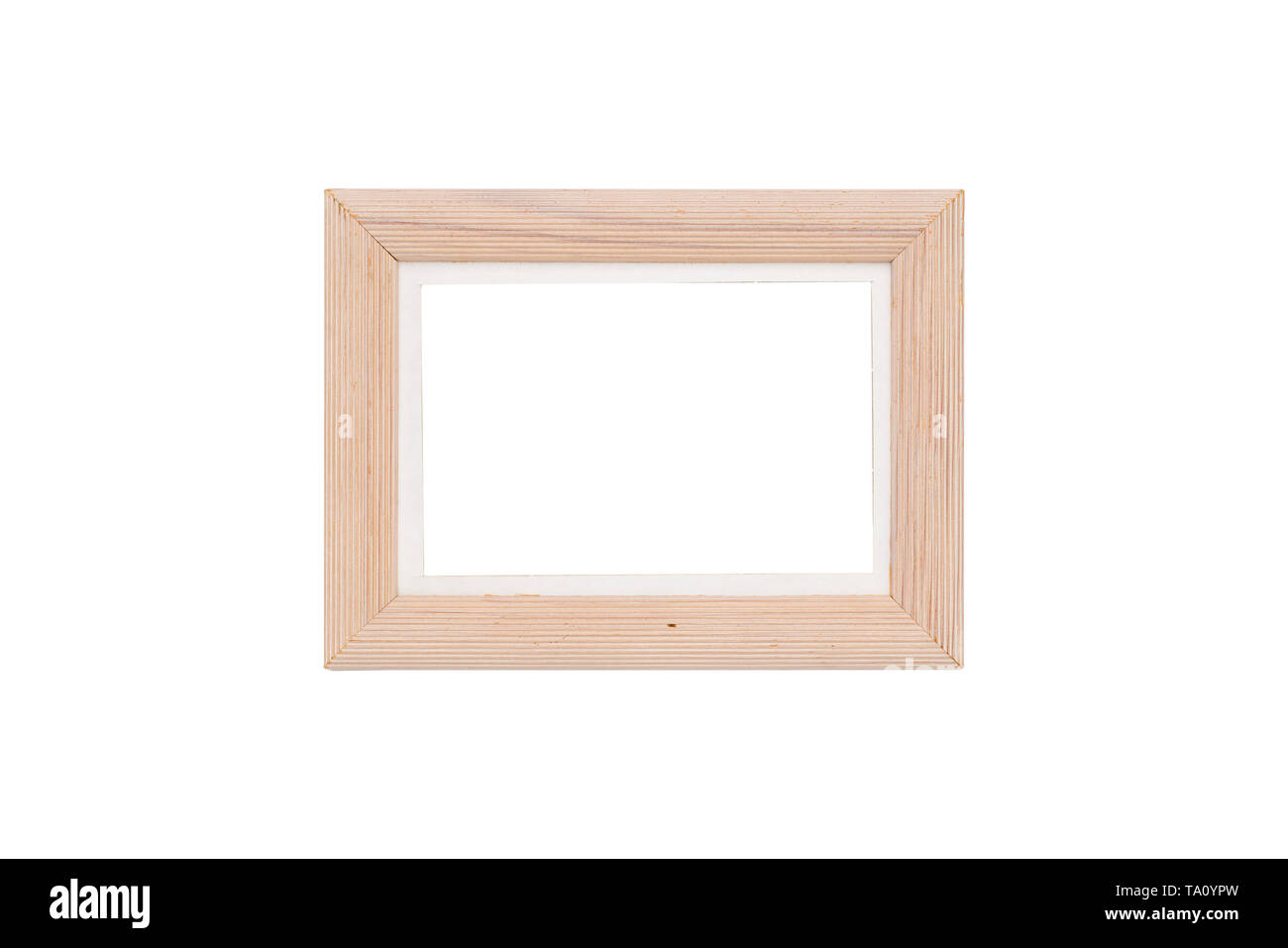wood picture frame with passepartout, isolated on white Stock Photo - Alamy