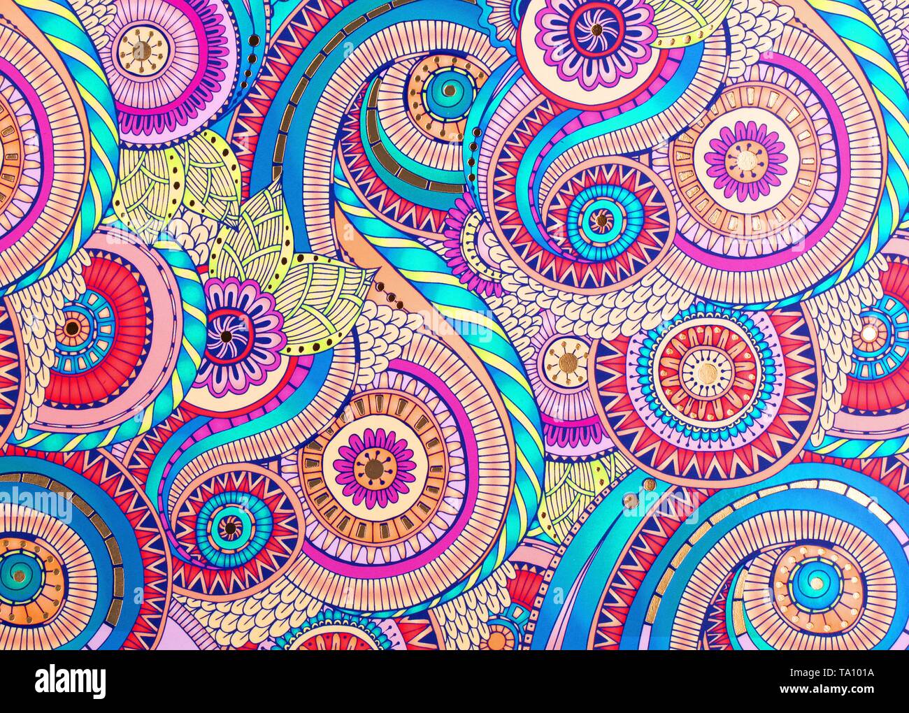 Texture colored ornament on paper Stock Photo - Alamy