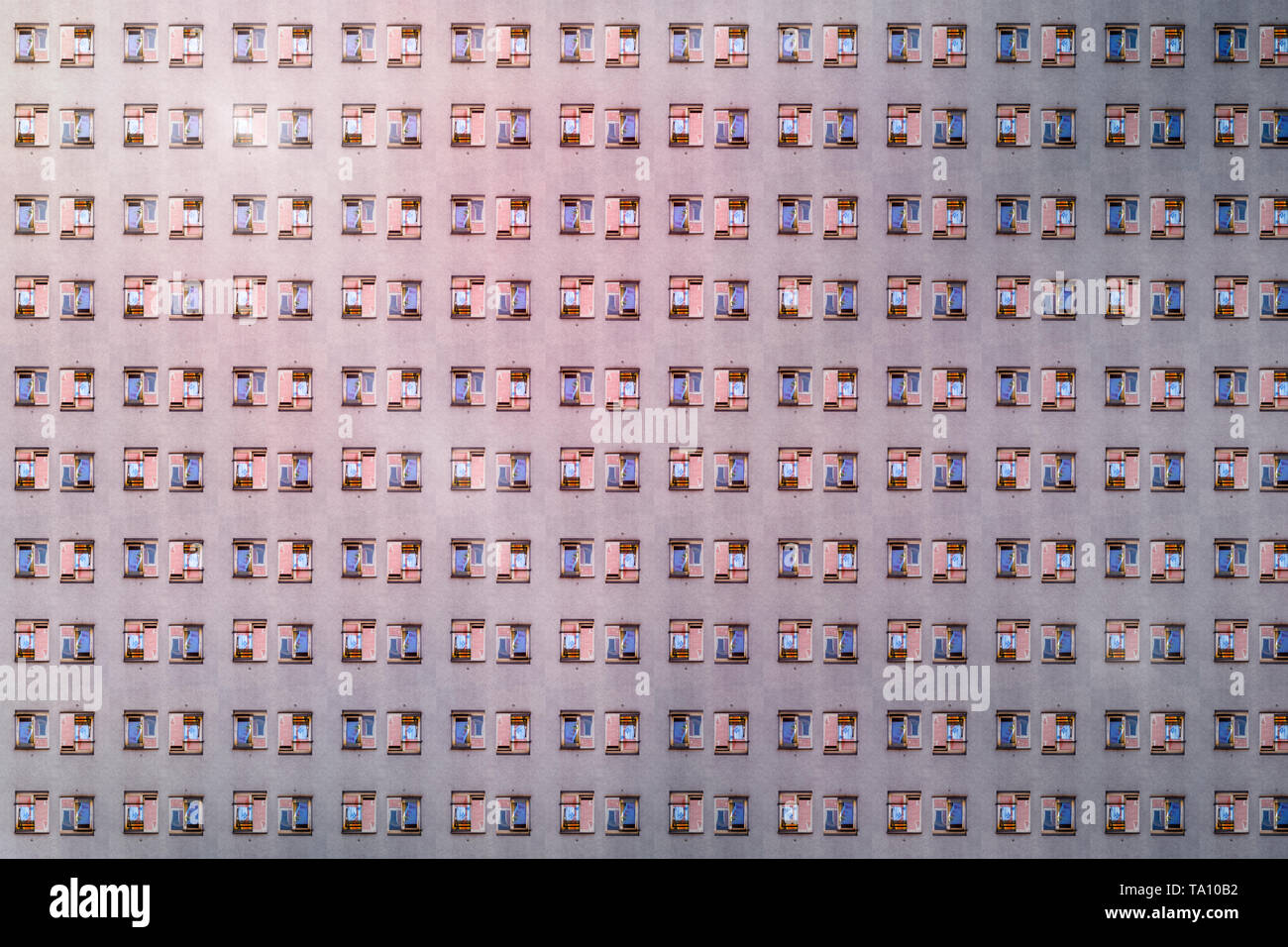 architectural pattern, window facade of a sparse house Stock Photo - Alamy