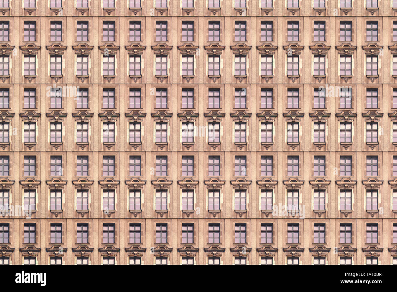 architectural pattern, windows with stucco of an old berlin house Stock ...