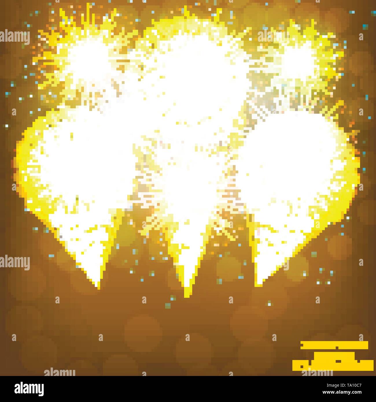 Brightly Gold Fireworks. Holiday fireworks background. Illustration of ...